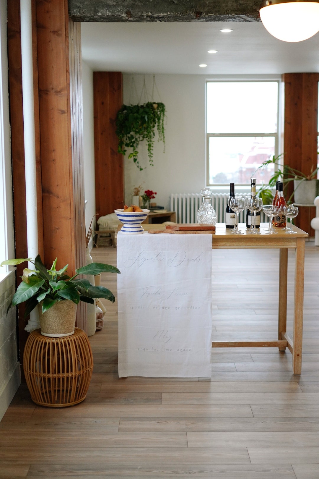 Custom Linen Bar Sign, Wedding Bar Menu, Bar Sign, Signature Cocktails ...