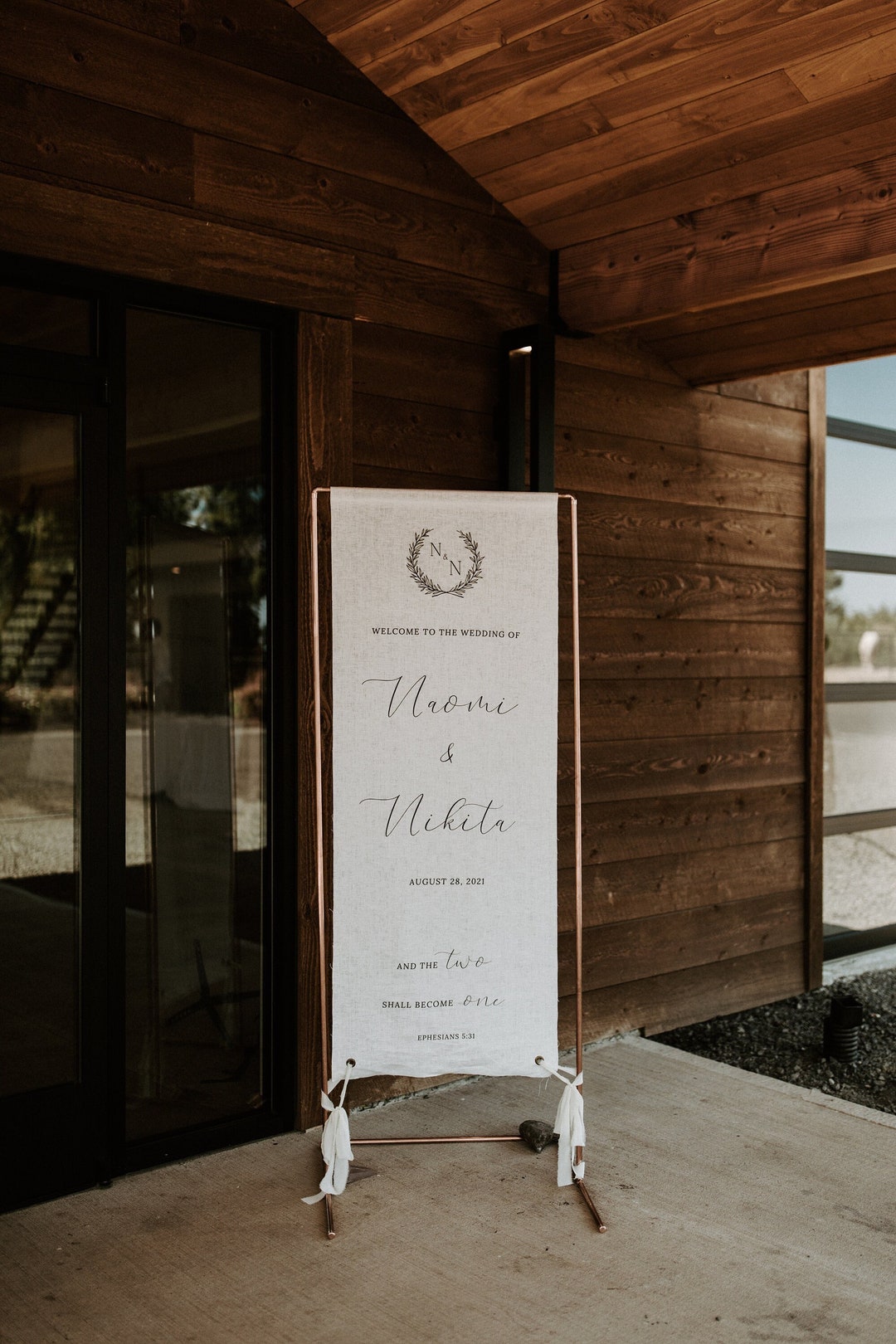 Wedding Fabric Welcome Sign, Modern Wedding Welcome Sign, Fabric Sign ...