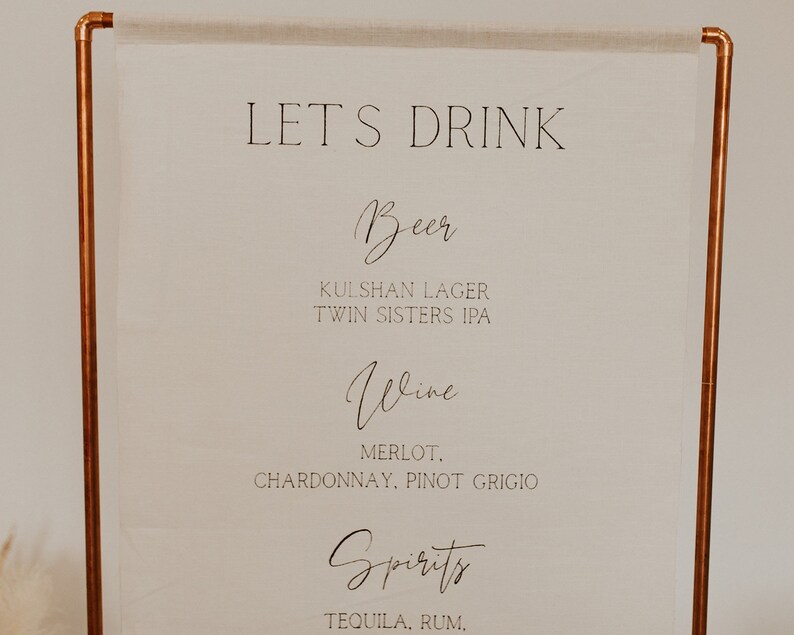 Custom Wedding Bar Menu Personalized Menu Sign Wedding Bar - Etsy