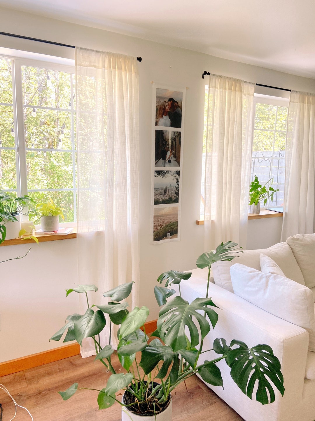 Personalized Photo Hanging Sign, Fabric Photo Art, Photo Collage Signs ...