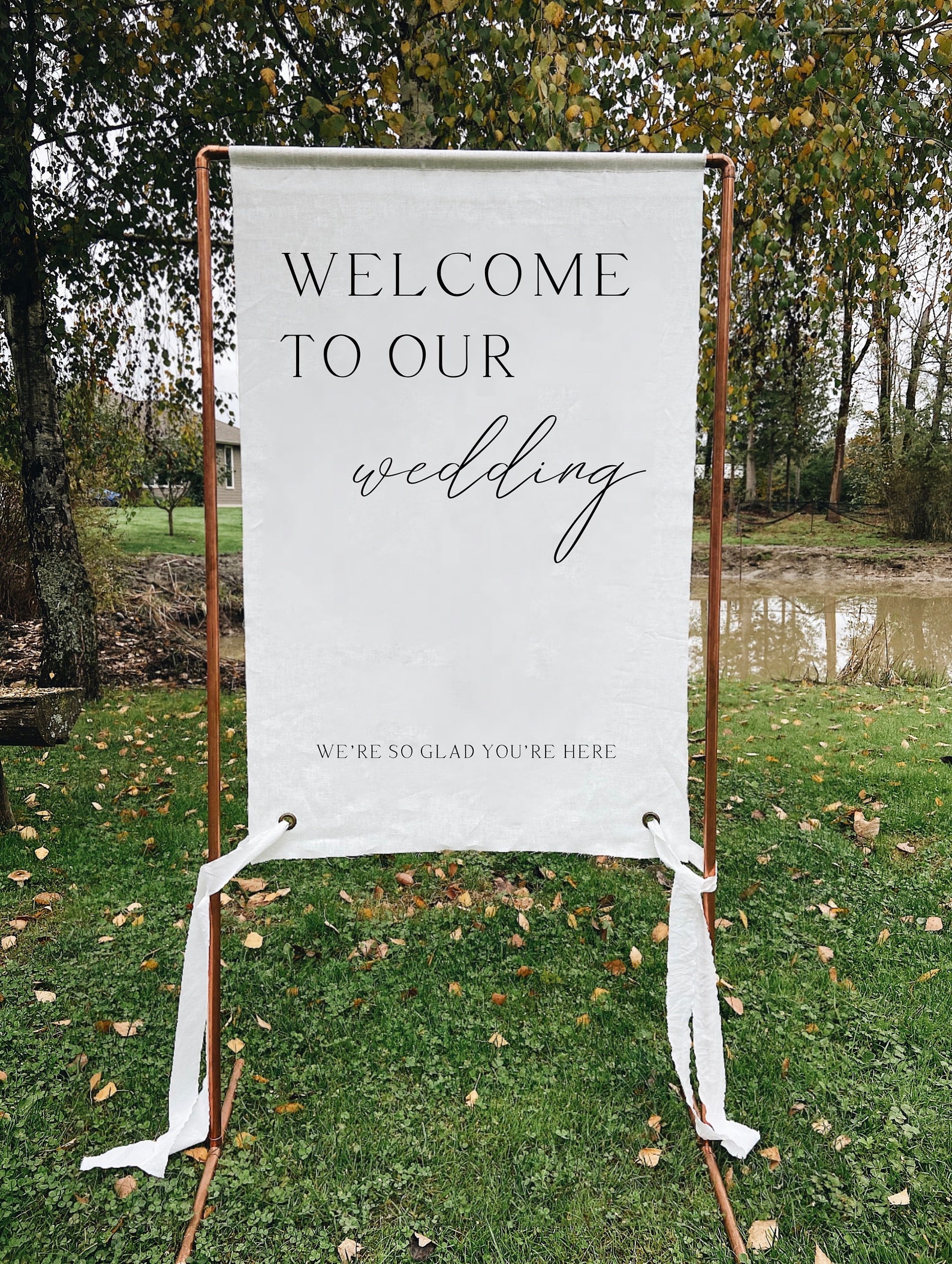 Wedding Fabric Welcome Sign Modern Wedding Welcome Sign - Etsy