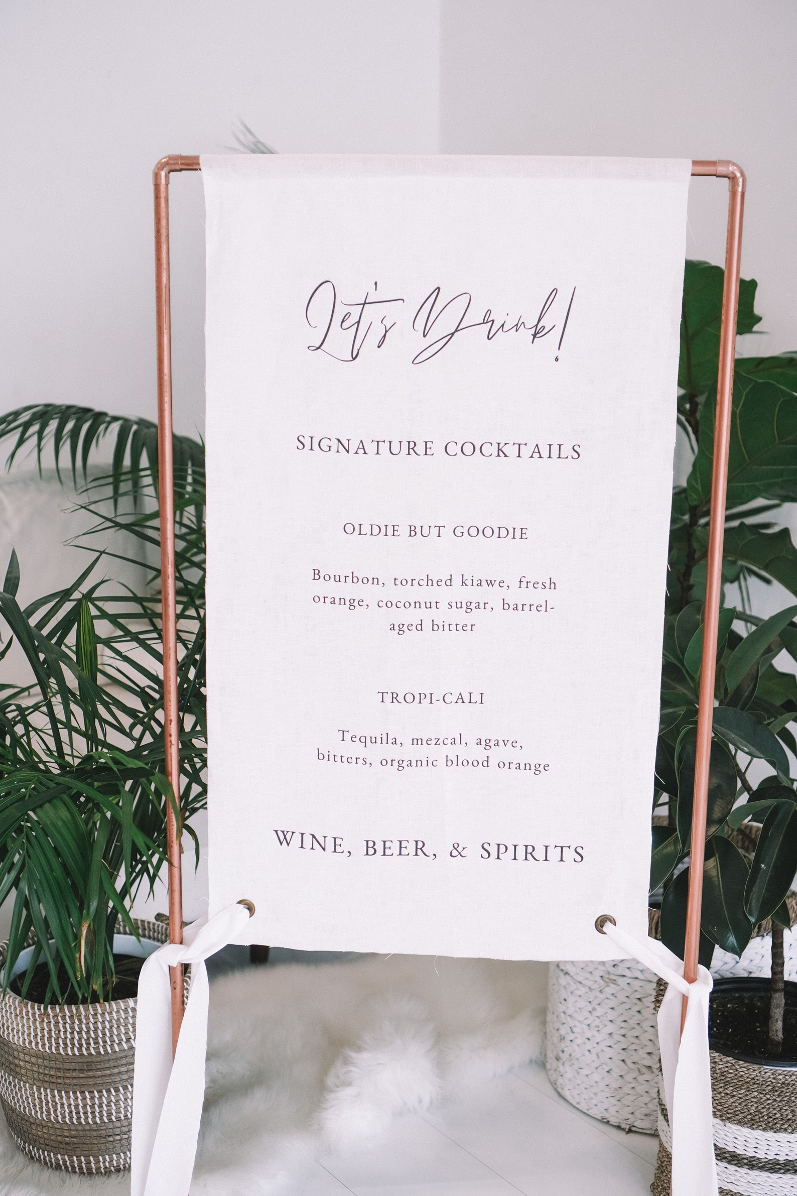 Modern Wedding Bar Menu Minimalist Bar Menu Linen Bar | Etsy