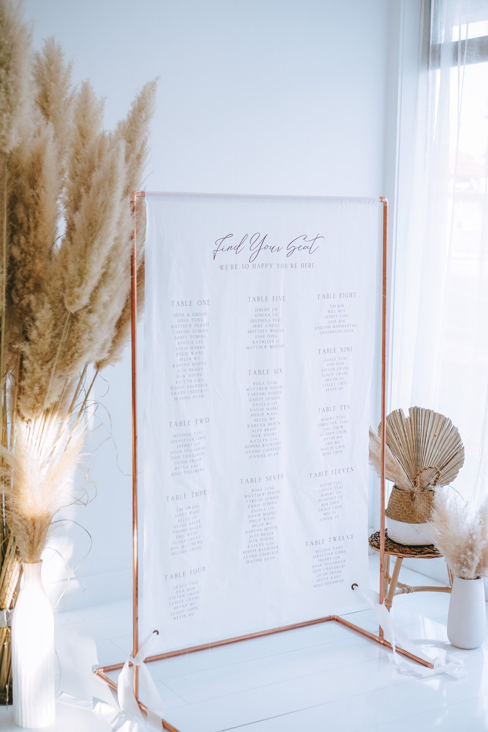 Minimalist Wedding Seating Chartlinen Seating Chartfind Your - Etsy