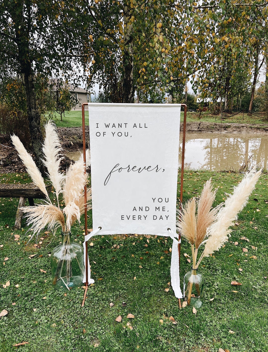 Wedding Fabric Welcome Sign, Modern Wedding Welcome Sign, Fabric Sign ...