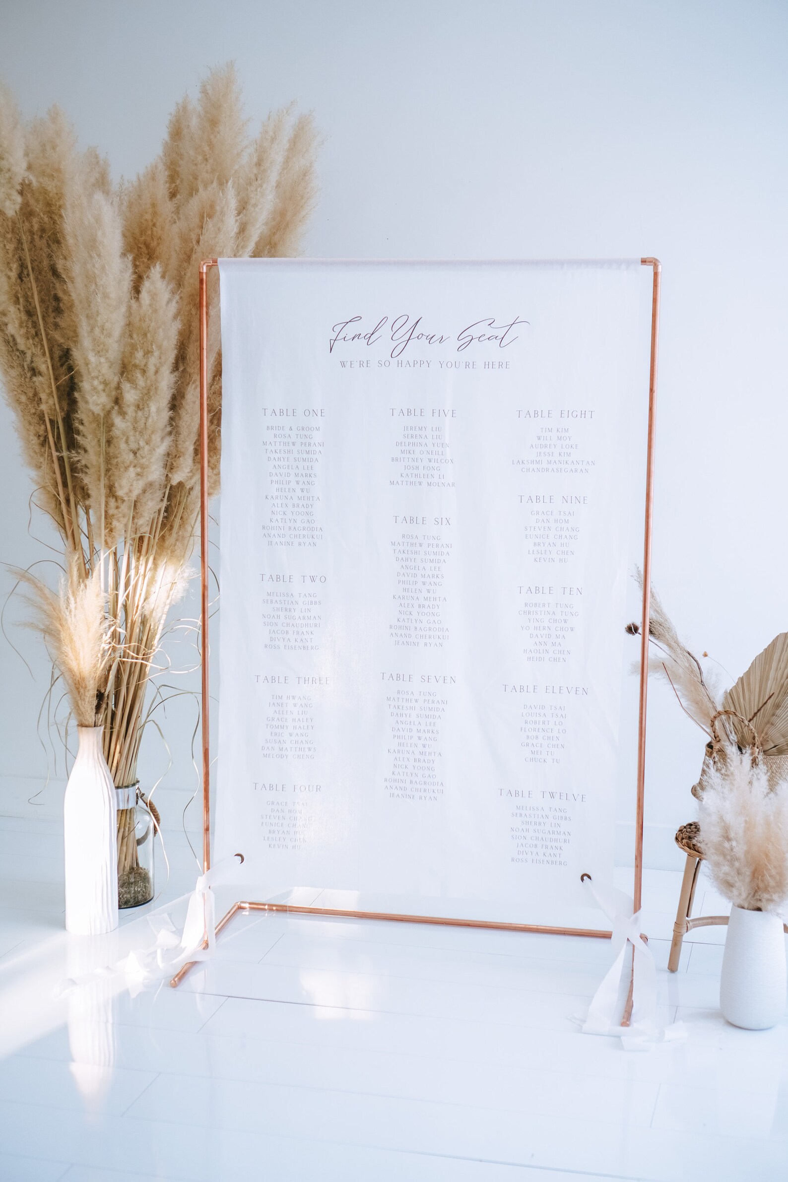 Minimalist Wedding Seating Chartlinen Seating Chartfind Your - Etsy