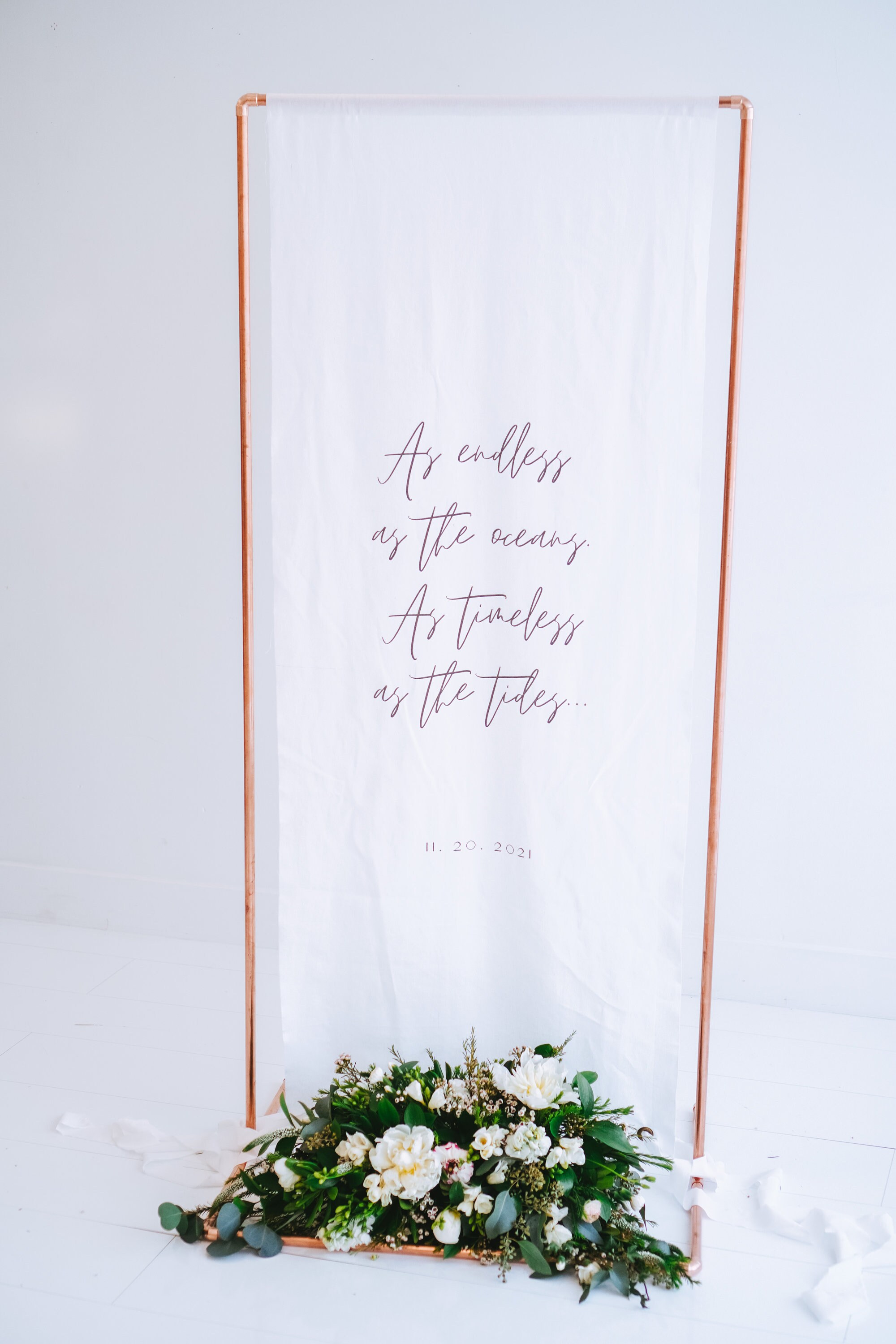 Minimalist Wedding Welcome Sign Linen Wedding Sign Copper - Etsy