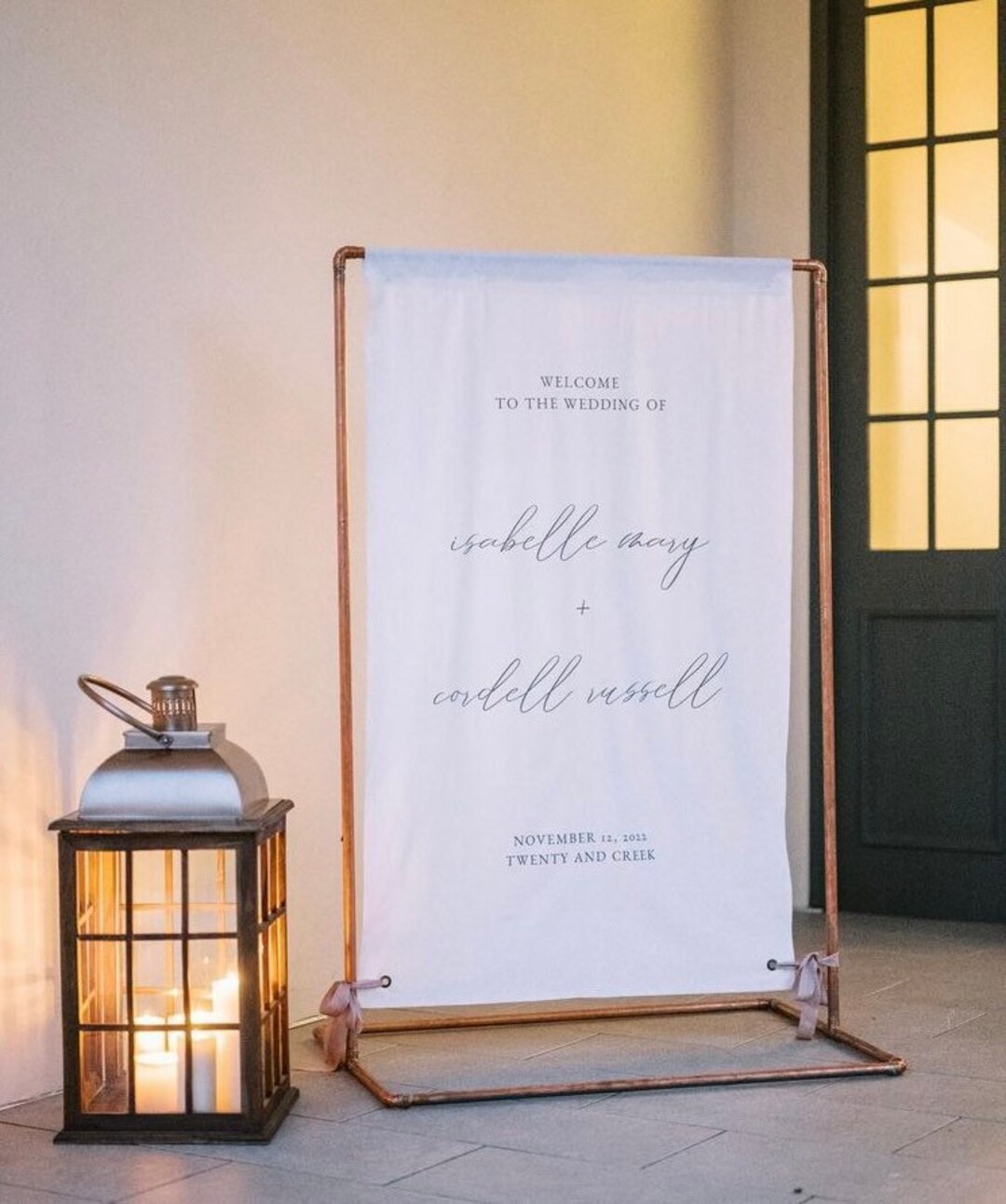 Wedding Fabric Welcome Sign, Modern Wedding Welcome Sign, Fabric Sign ...