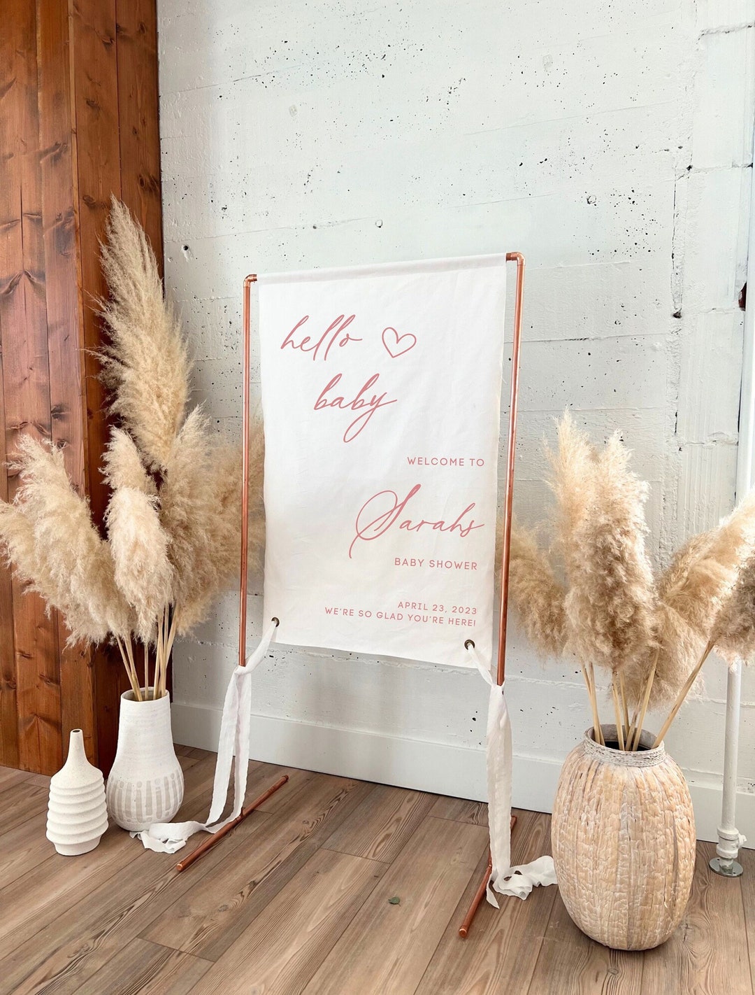 Hello Baby Personalized Baby Shower, Hello Baby Sign, Baby Shower ...