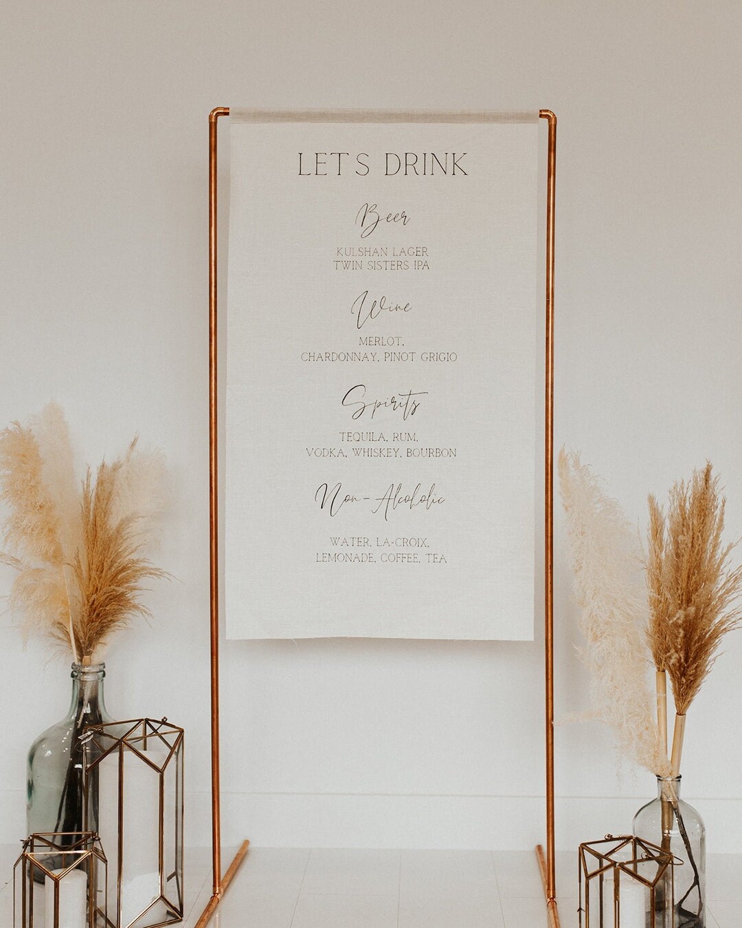 Custom Wedding Bar Menu, Personalized Menu Sign, Wedding Bar Menu, Lets ...