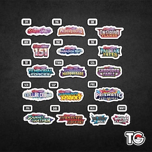 Pokemon Stickers/binder Labels Scarlet & Violet Set - Etsy