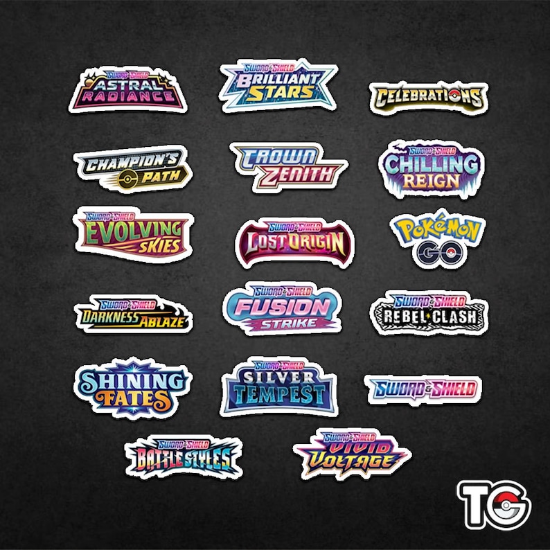 Pokemon Stickers/binder Labels Sword & Shield Set - Etsy
