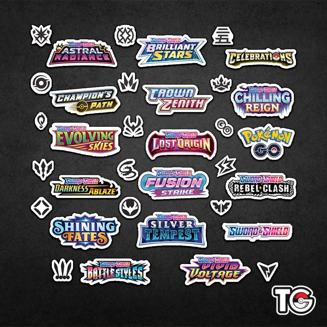 Pokemon Stickers/binder Labels Sword & Shield Set - Etsy