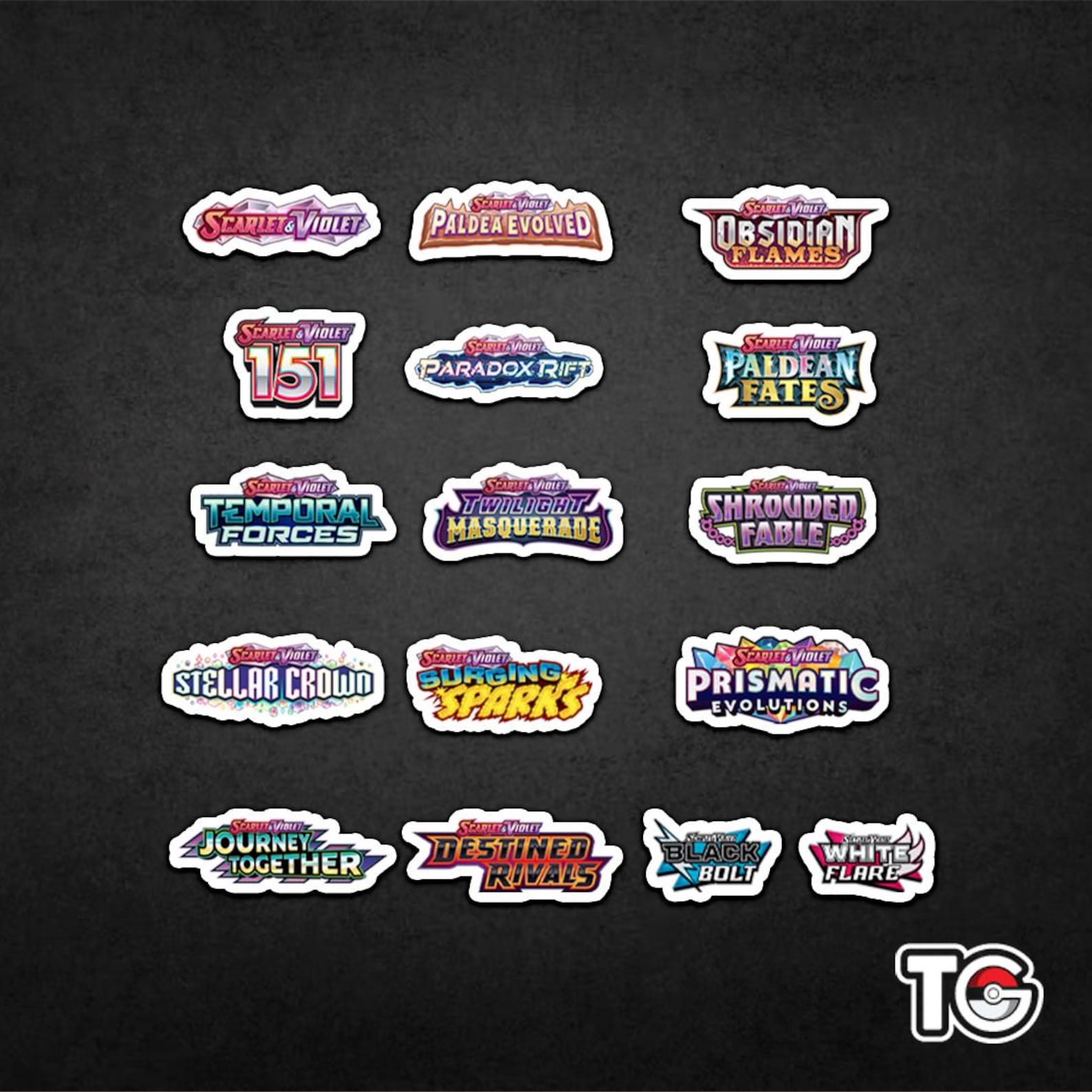 Pokemon Stickers/binder Labels Scarlet & Violet Set - Etsy