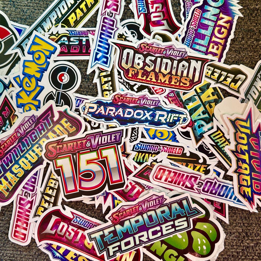 Pokemon Stickers/binder Labels Mega Set - Etsy