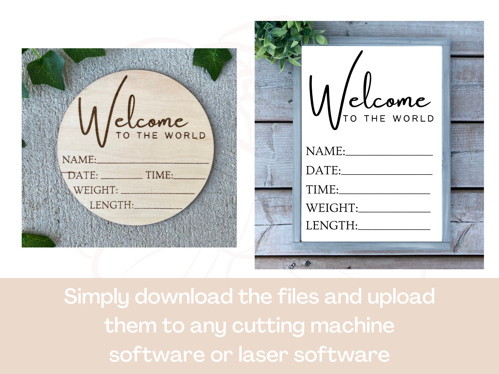 Birth Announcement SVG/PNG Baby Announcement Welcome to the World ...