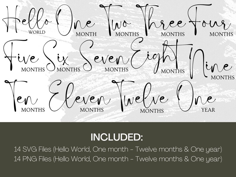Baby Monthly Milestone Sign SVG and PNG Milestone Disc - Etsy