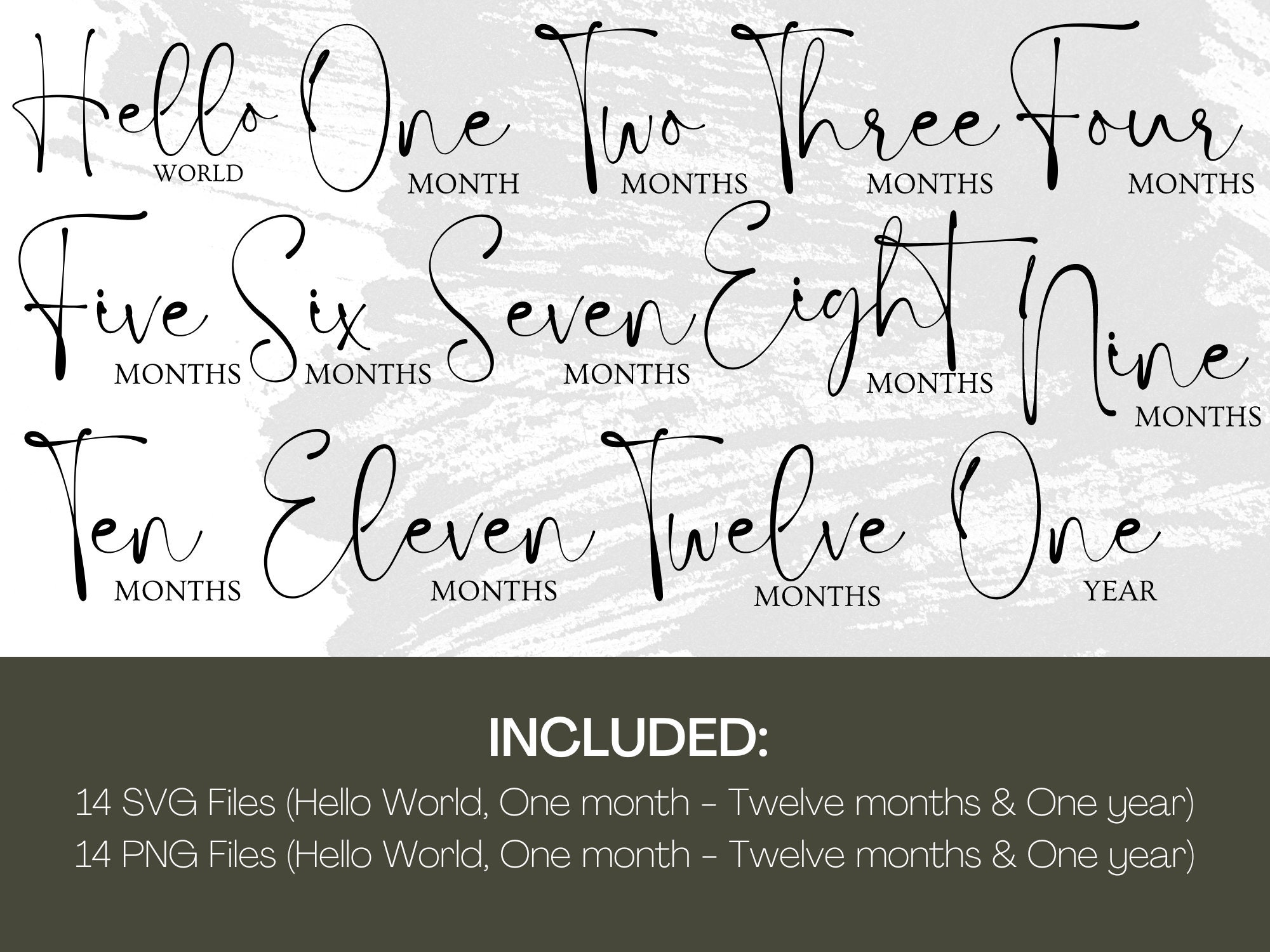 Baby Monthly Milestone Sign SVG and PNG Milestone Disc - Etsy