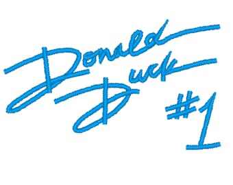 Donald Duck Signature