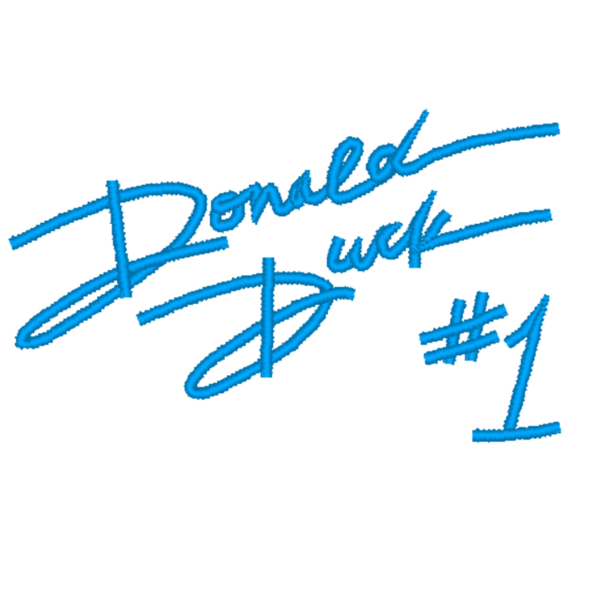Donald Duck Autograph Design for Machine Embroidery | Etsy