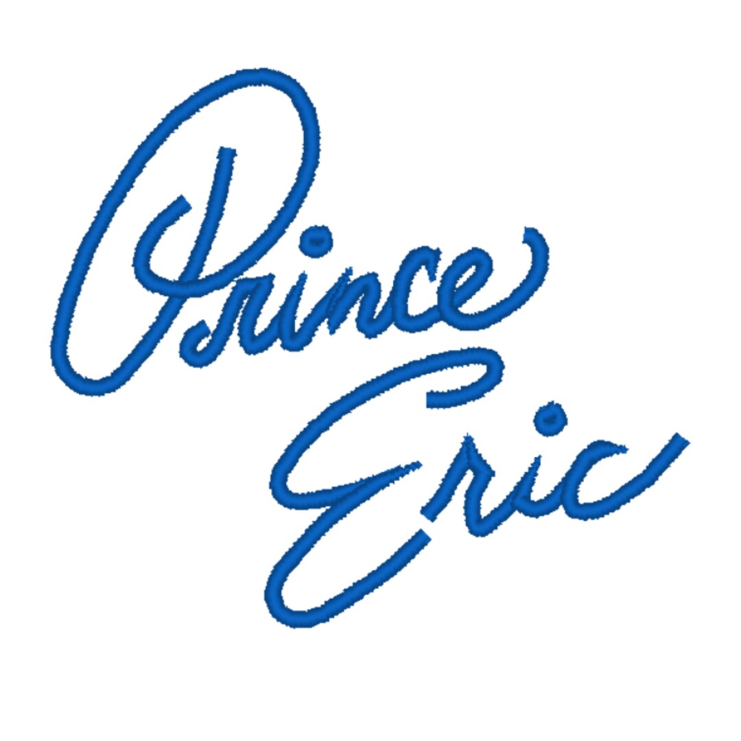 Prince Eric Autograph Design for Machine Embroidery - Etsy