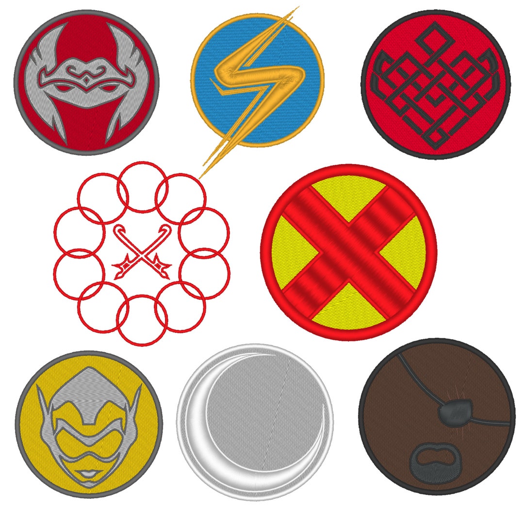 Marvel Pack 4 - Avengers Patch Design for Machine Embroidery - Etsy