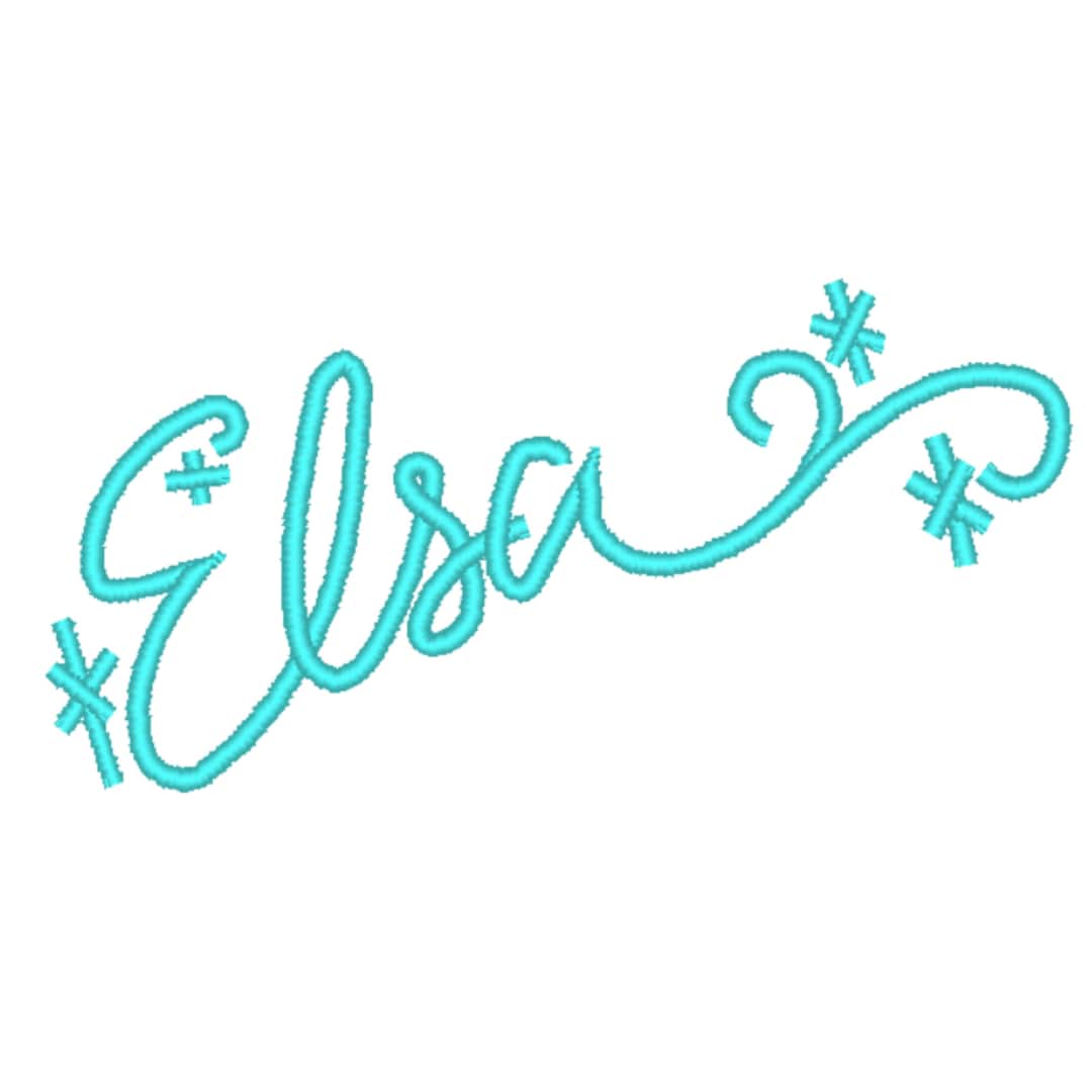 Elsa - Autograph Design for Machine Embroidery - Etsy