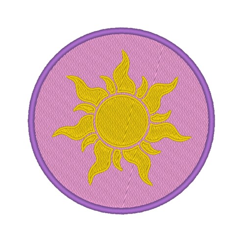 Tangled Sun Patch Design for Machine Embroidery - Etsy