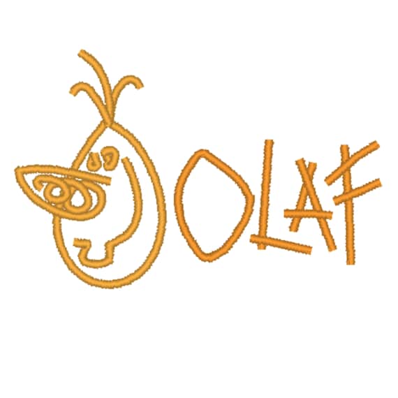 Olaf Autograph Design for Machine Embroidery - Etsy