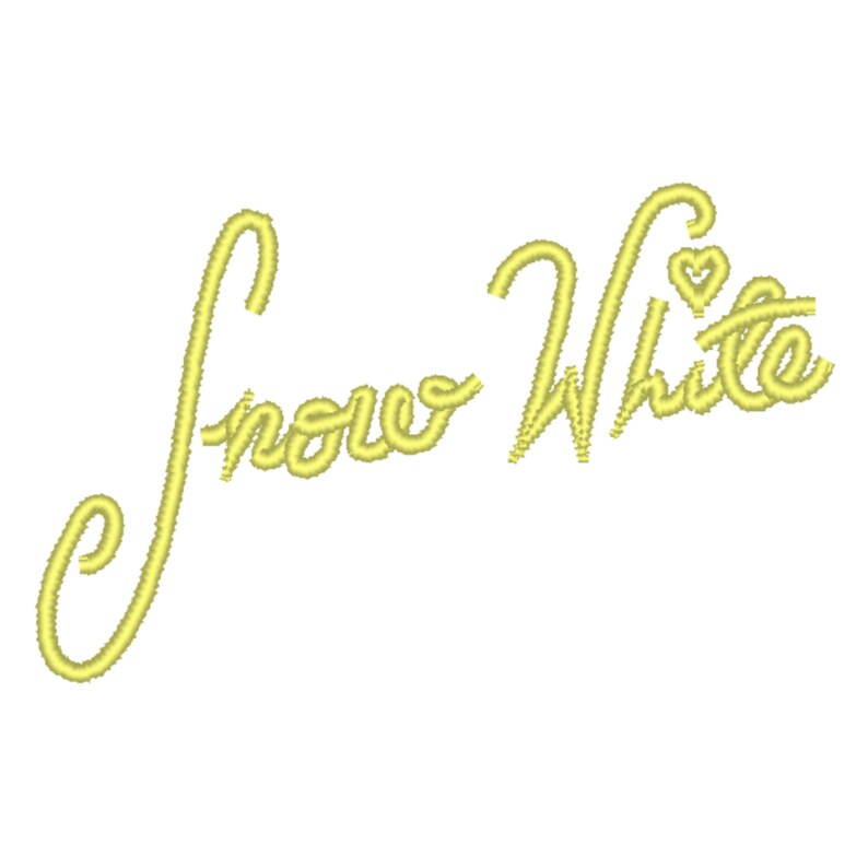Snow White Autograph Design for Machine Embroidery - Etsy