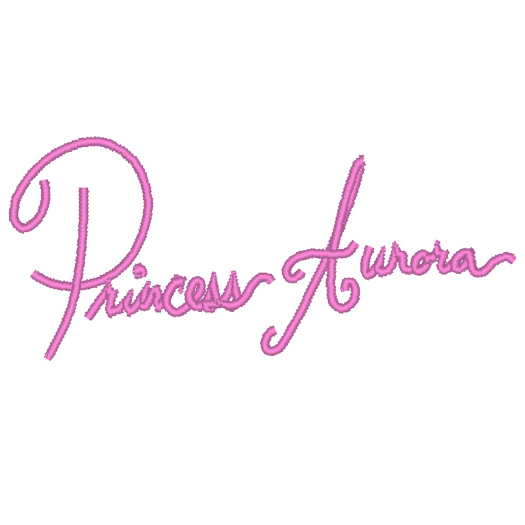 Princess Aurora Autograph Design for Machine Embroidery - Etsy