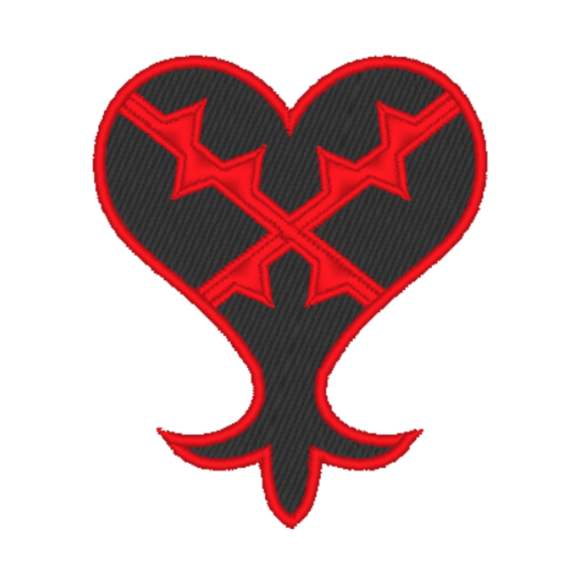 Heartless Kingdom Hearts Patch Design for Machine Embroidery - Etsy UK