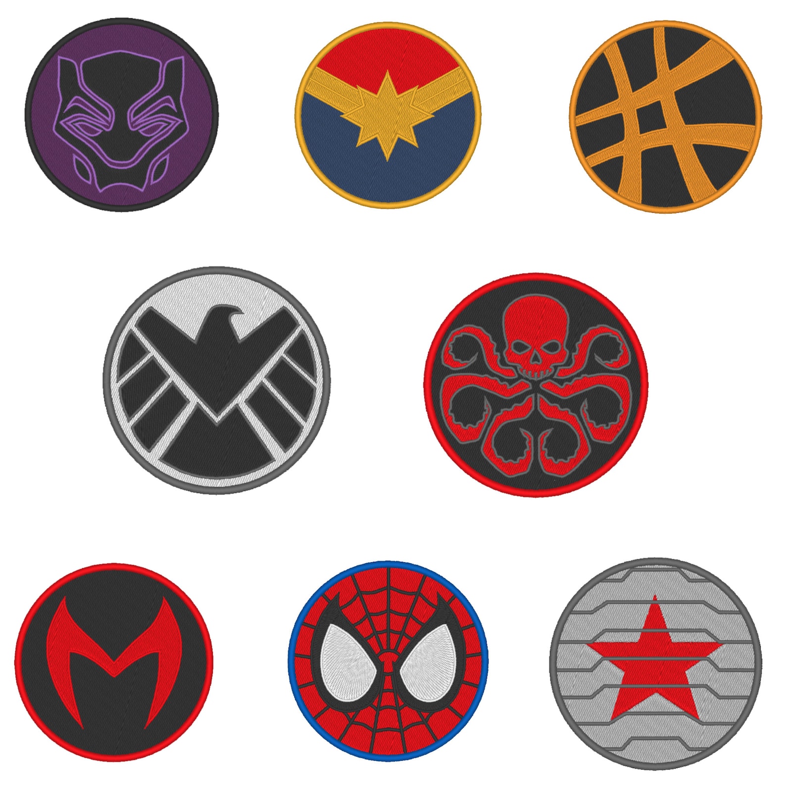 Marvel Pack 2 Avengers Patch Design for Machine Embroidery - Etsy UK