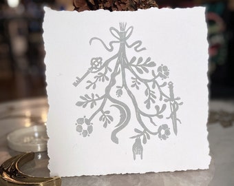 Cimaruta Good Luck Charm Original Linocut Print 8 X - Etsy