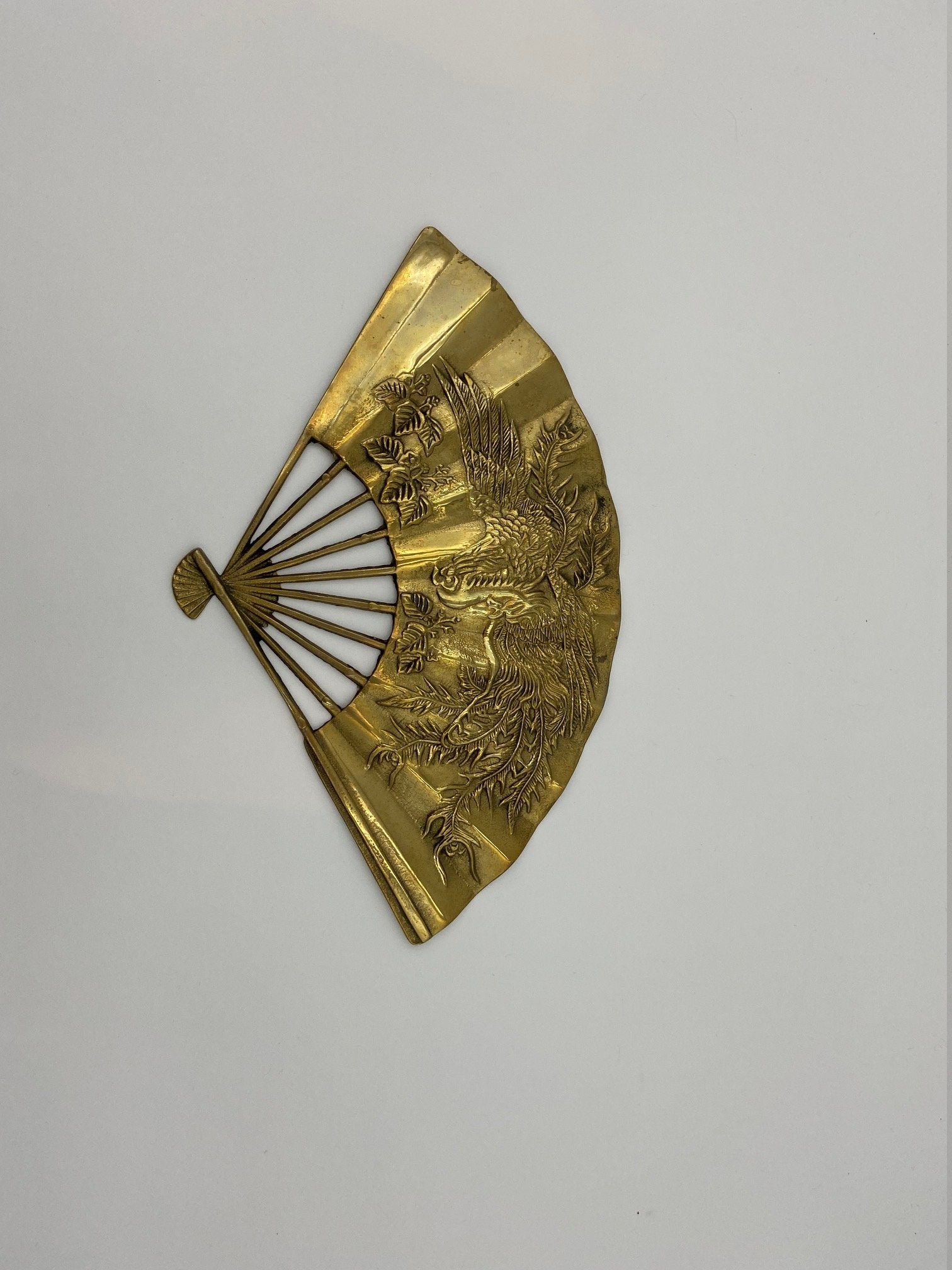 Decorative Solid Brass Hand Fan. Vintage Home Decor. - Etsy