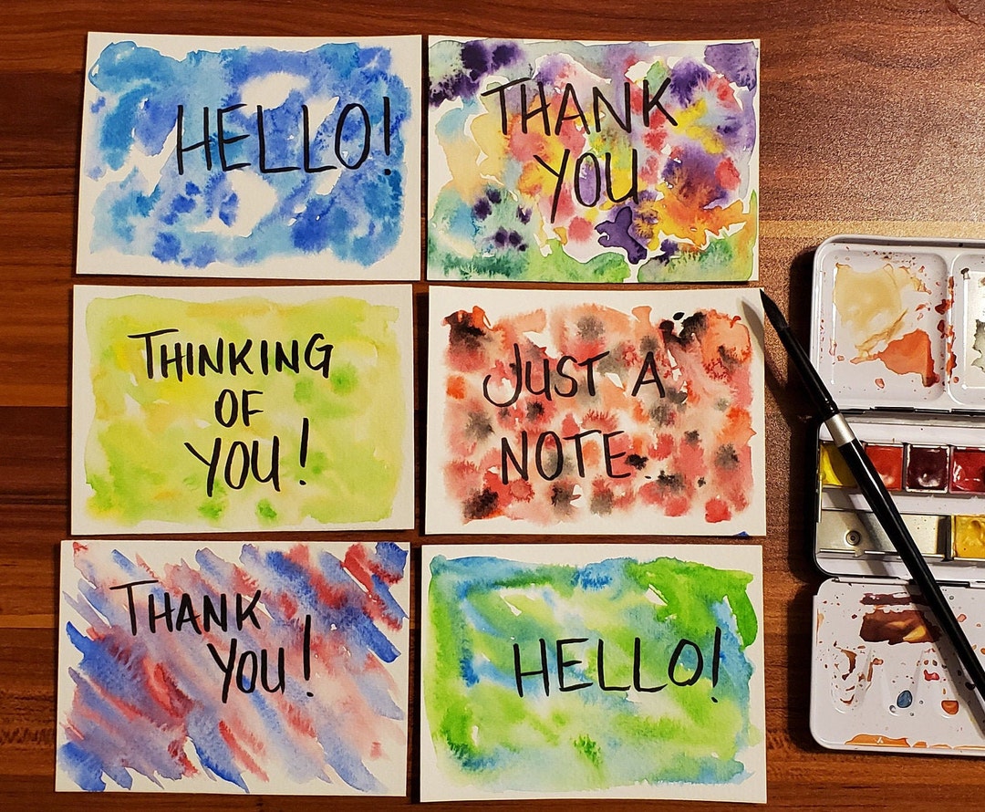 All Purpose Hand Painted Greeting Cards - Etsy