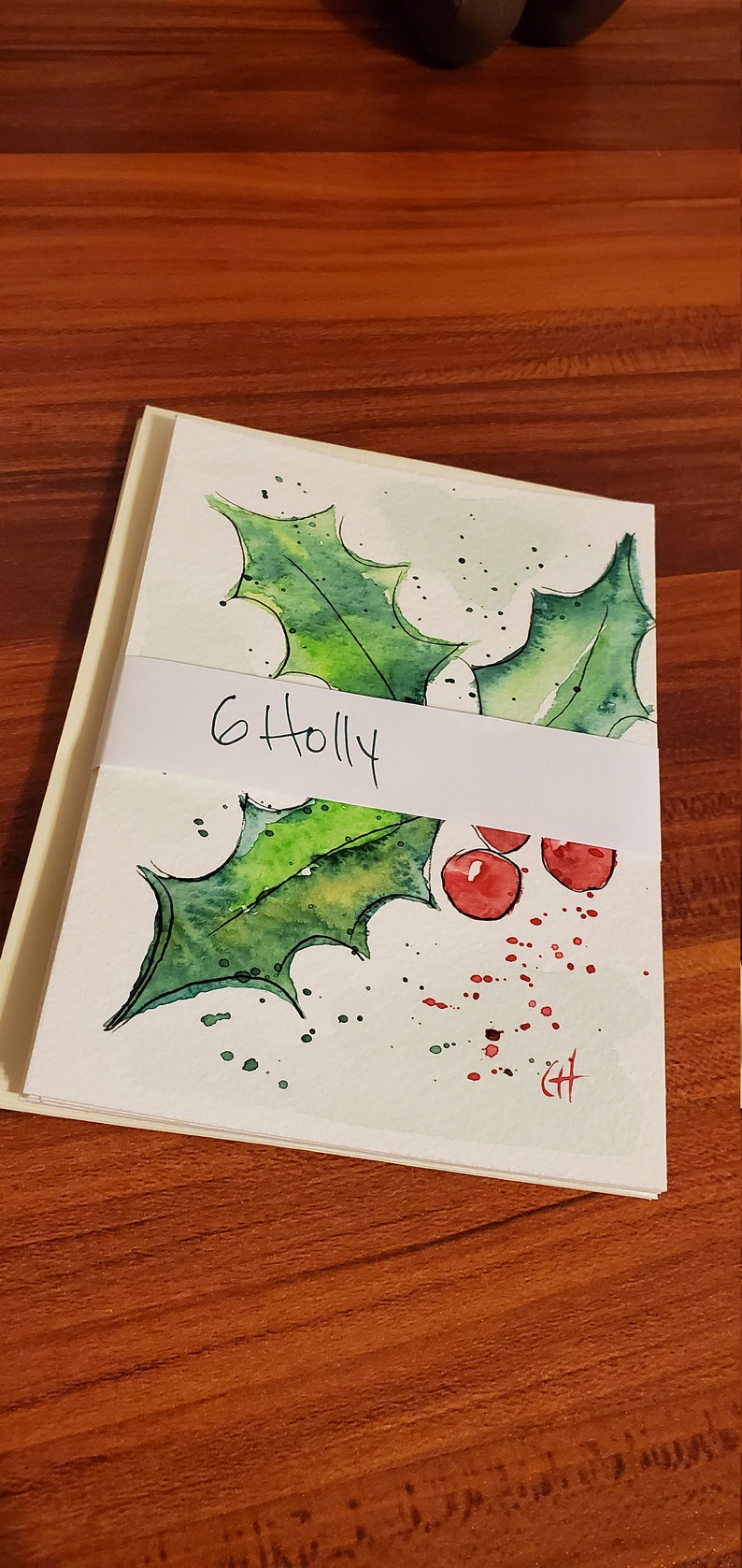 Holly Christmas Cards - Etsy