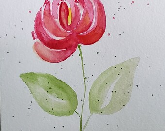 Peony Watercolor Painting - Etsy
