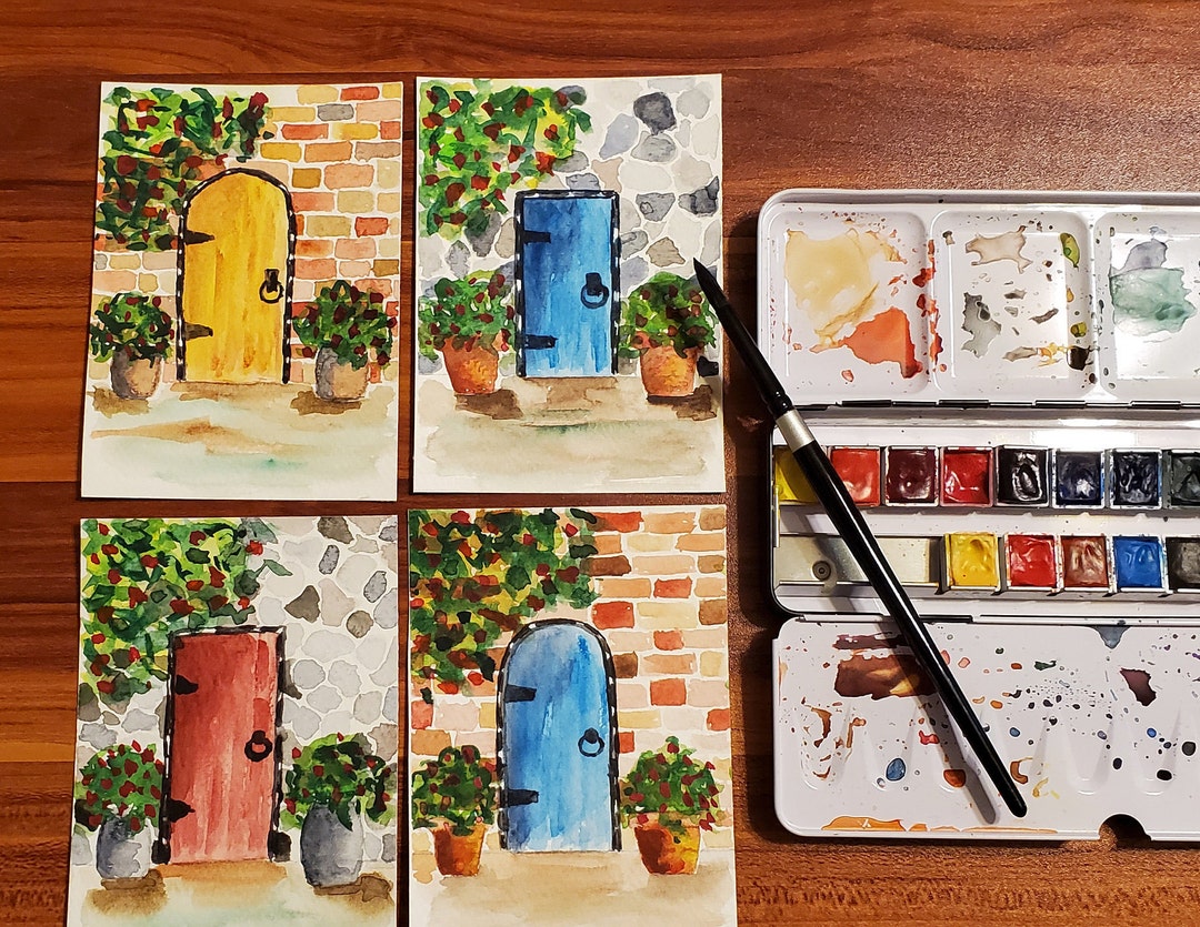 Hand Painted Greeting Cards - Etsy