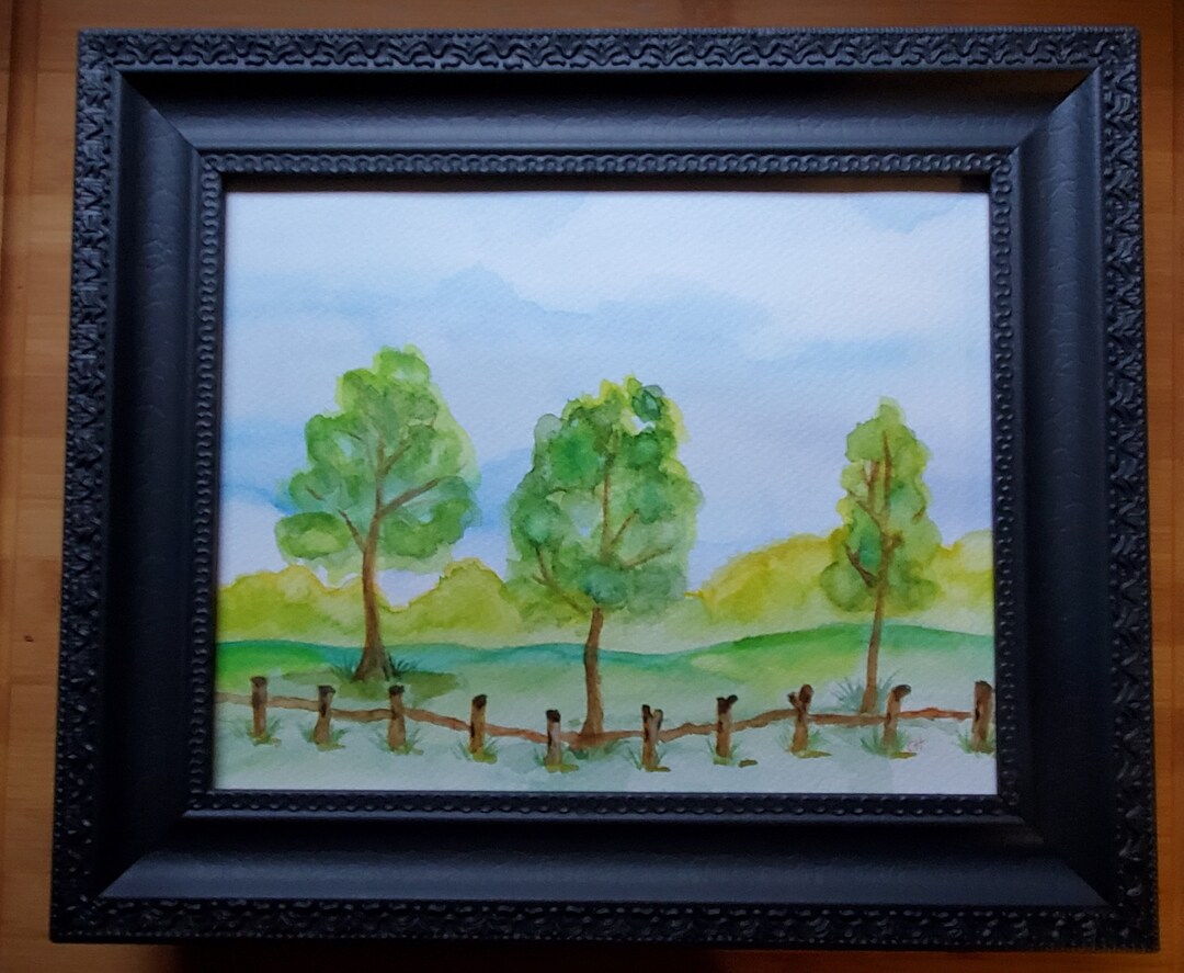 Watercolor Fence - Etsy