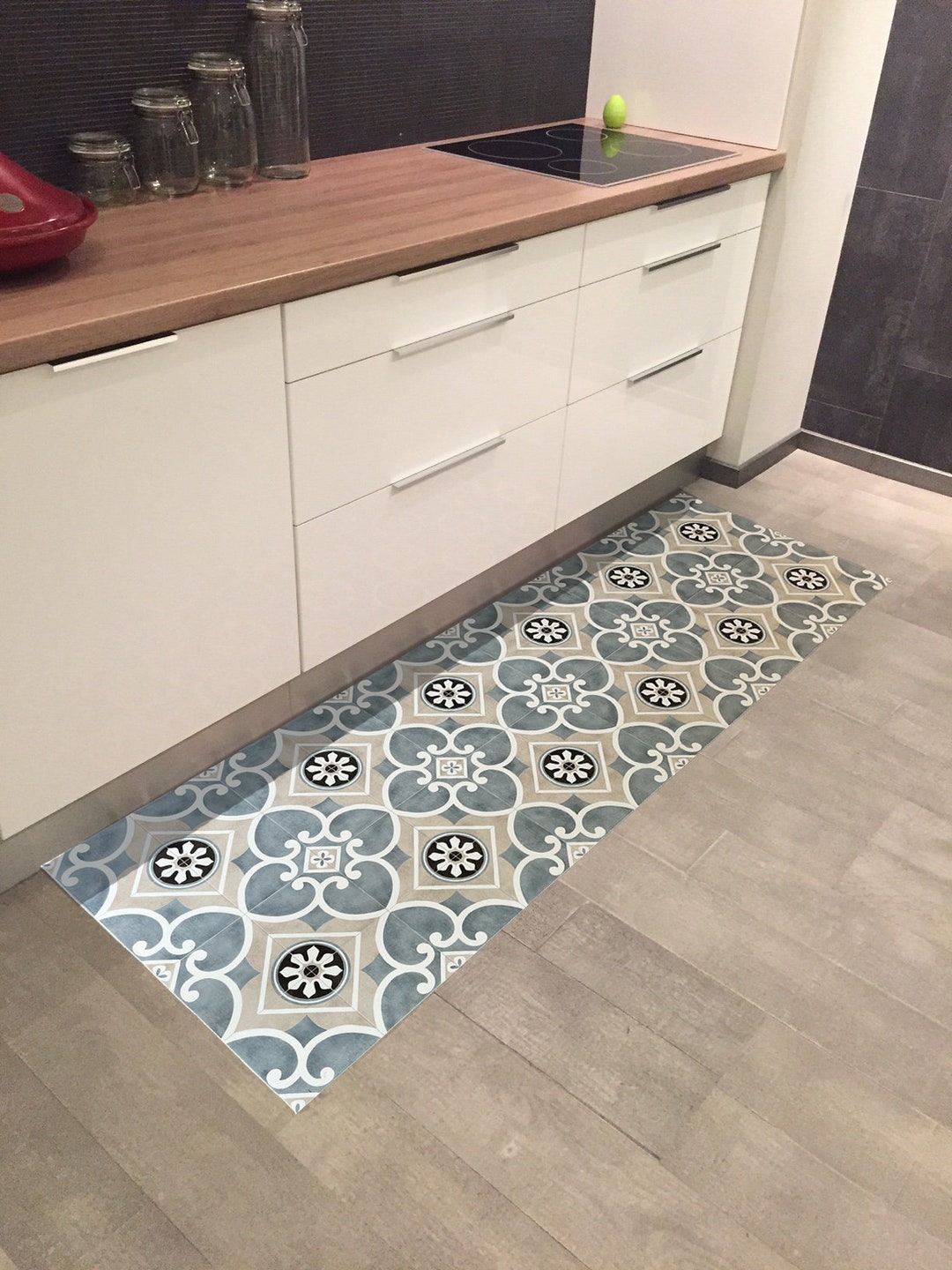 WATOU Vinyl Kitchen Runner PVC Carpet. Anti Slip. for Protection of ...