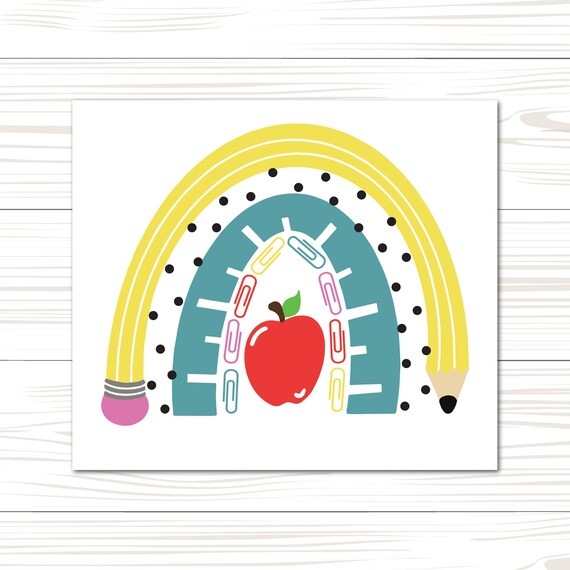 Boho Teacher Rainbow Decal Personalized Teacher Rainbow - Etsy