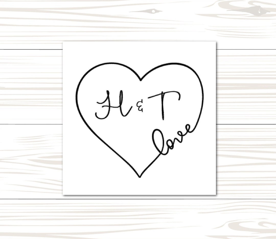 Custom Heart Vinyl Decal, Custom Love Decal, Heart Sticker ...