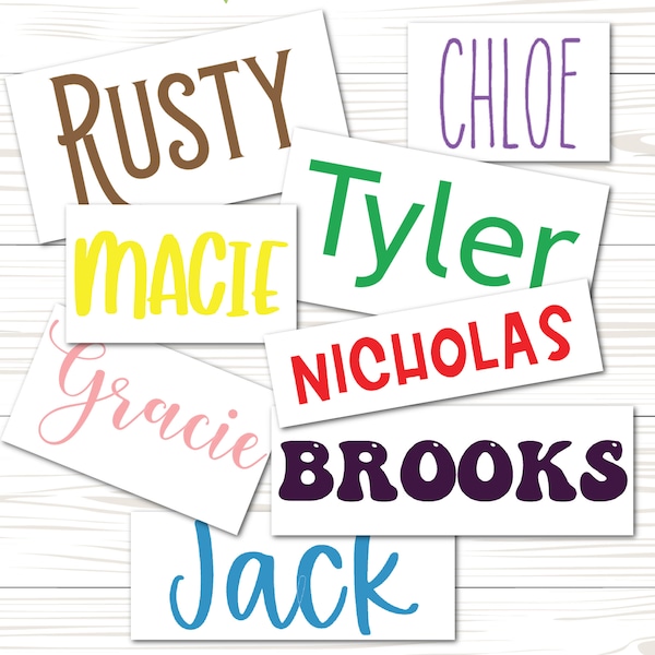 Name Vinyl Lettering - Etsy