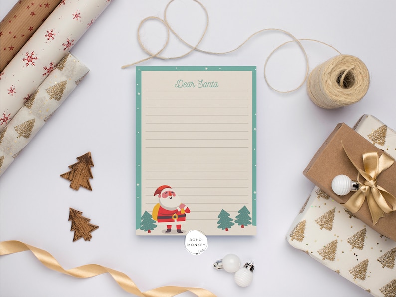 Letter to Santa Christmas Printable Activity for Kids Christmas Wish ...