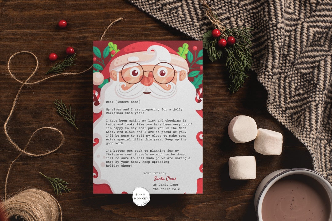 Editable Personalised Letter From Santa Claus Kids Letters Make This ...