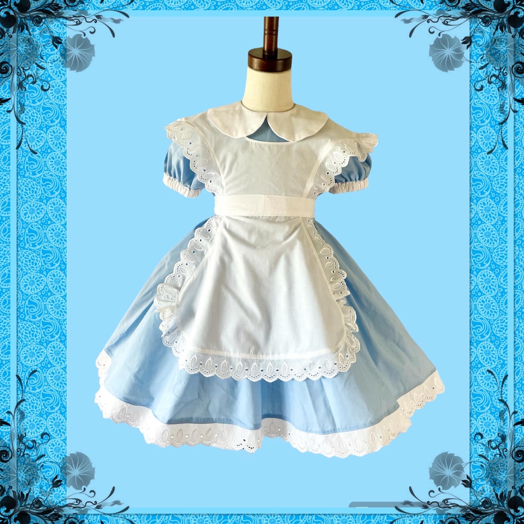 Alice in Wonderland Costume, Birthday Party Dress,girls Cotton Costume ...