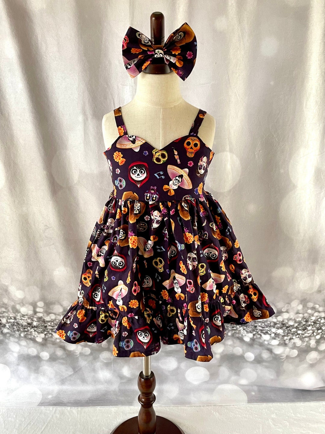 Coco Inspired Dress, Girls Coco Dress, Day of the Dead Dress, Coco ...