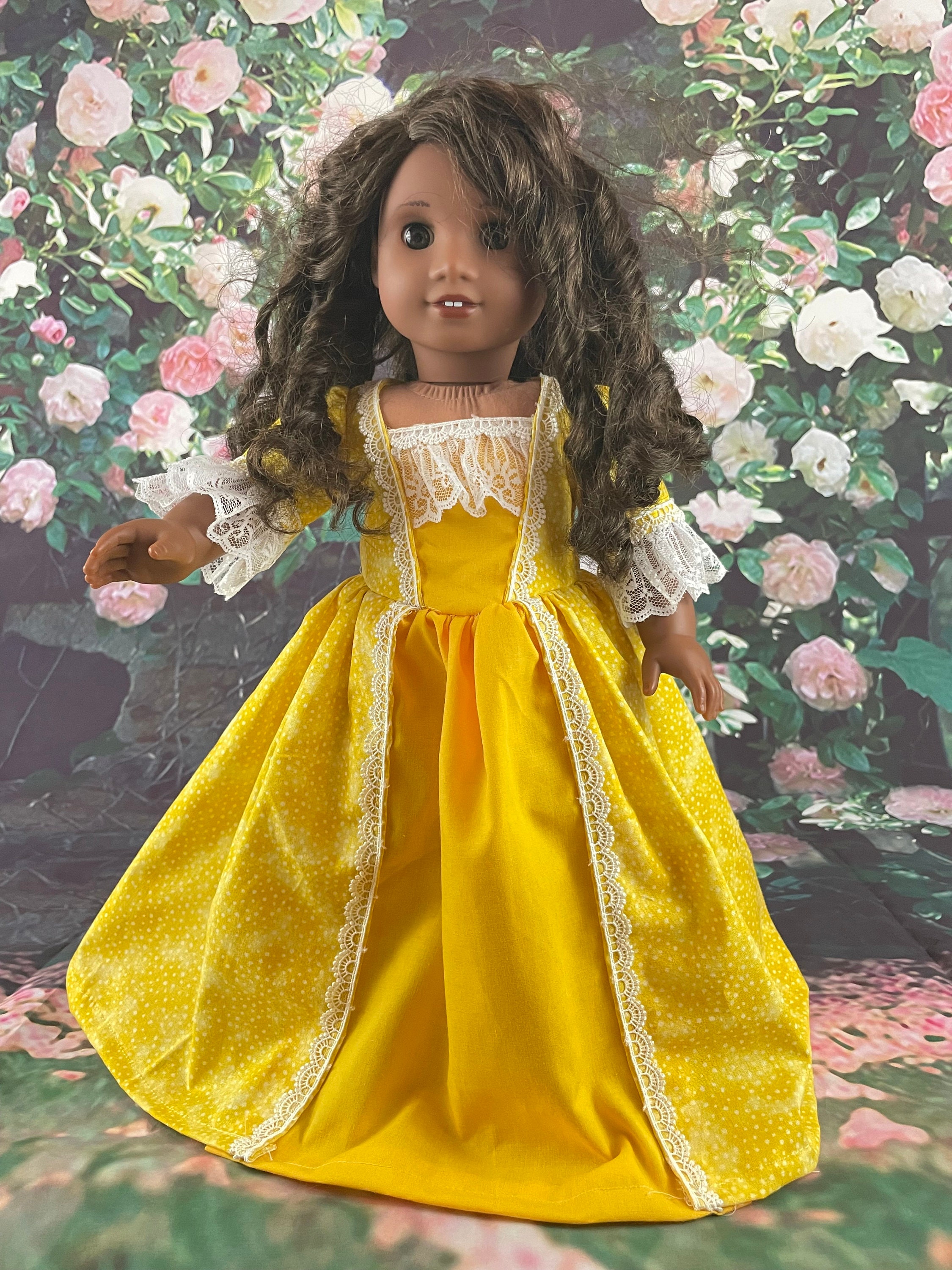 18 Inch Doll Colonial Formal Dress, Hamilton Doll Dresses, 18 Inch Doll ...
