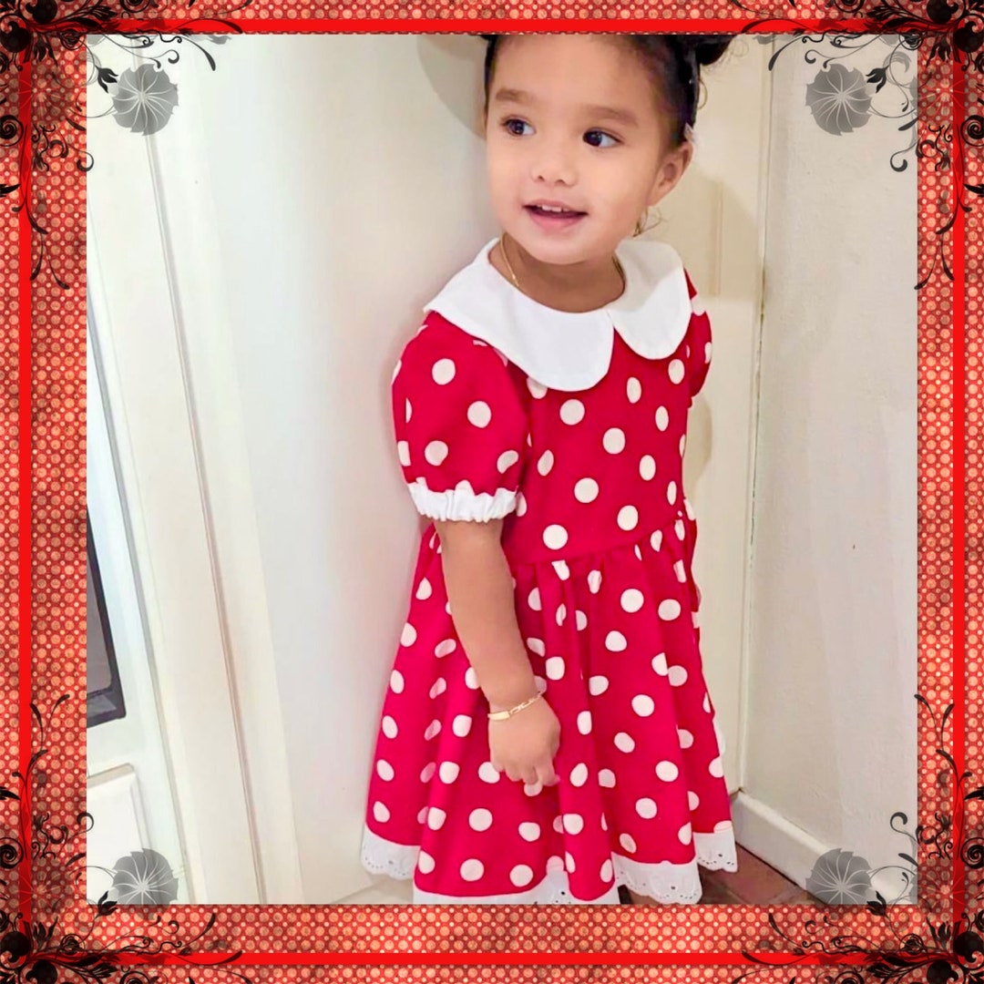 Minnie Mouse Dress, Red and White Dress, Minnie Mouse-inspired Outfit ...