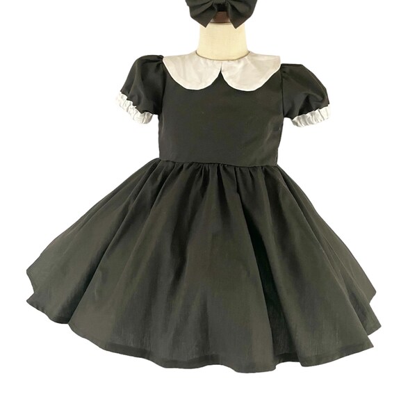 Wednesday Addams Dress Girls - Etsy